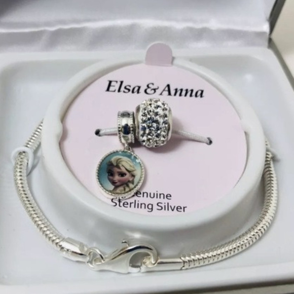 Disney | Jewelry | Disney Frozen 3pc Set Elsa Anna Charms Solid ...